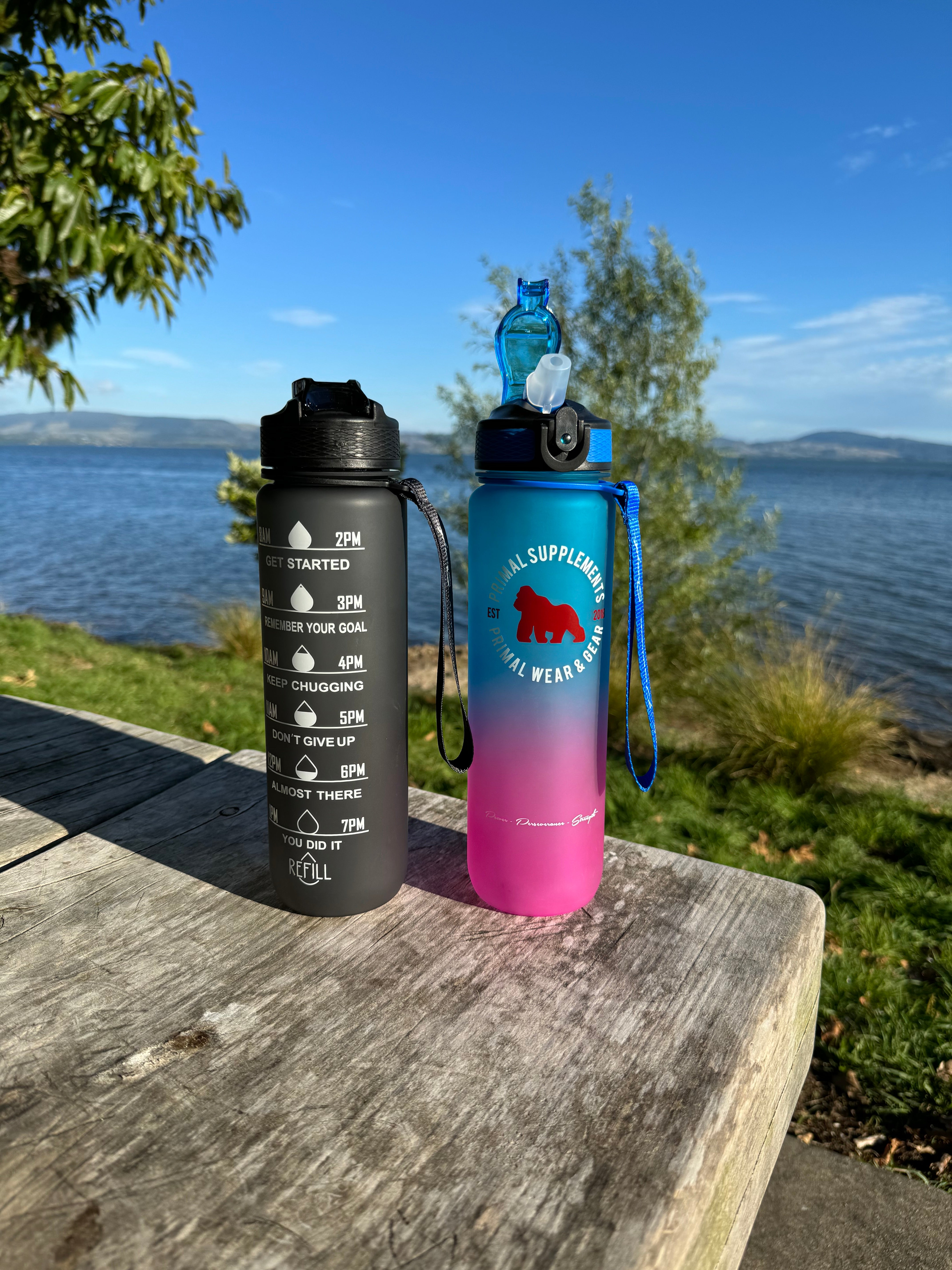 Primal 1 Litre water bottle straw lid