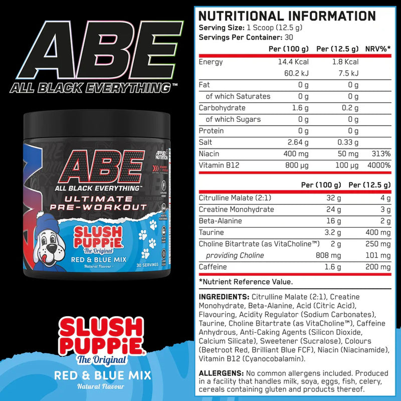 ABE Pre-Workout Powder - All Black Everything | 200mg Caffeine ...