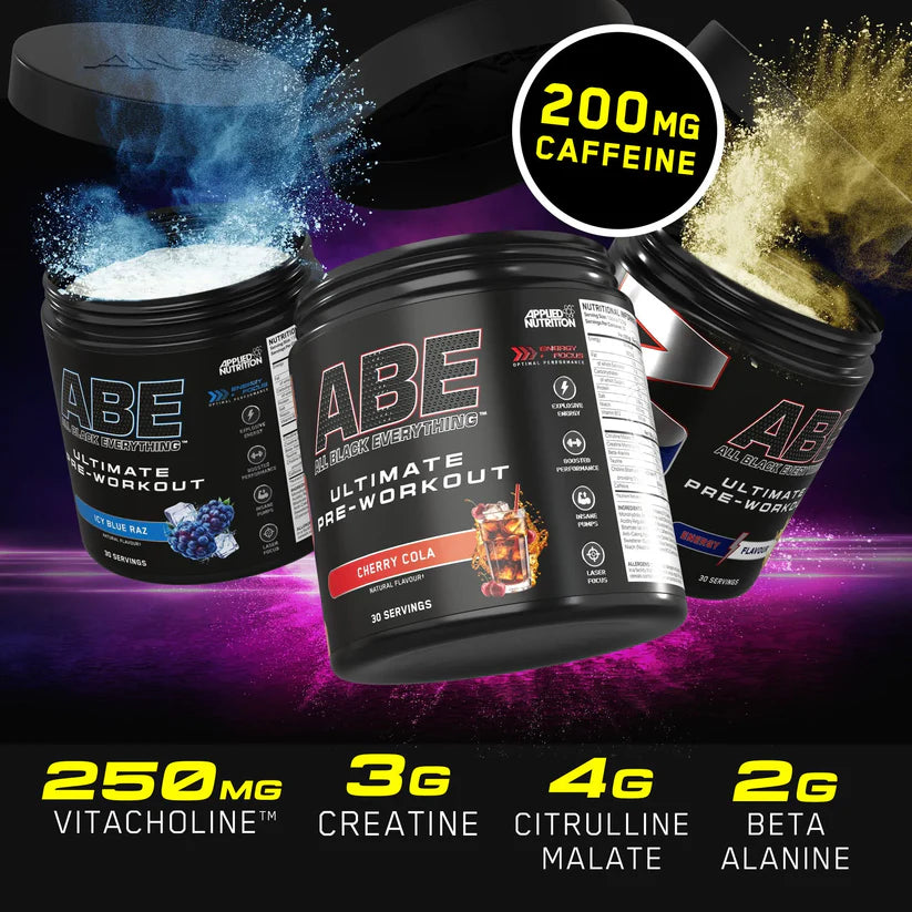 ABE Pre-Workout Powder - All Black Everything | 200mg Caffeine ...